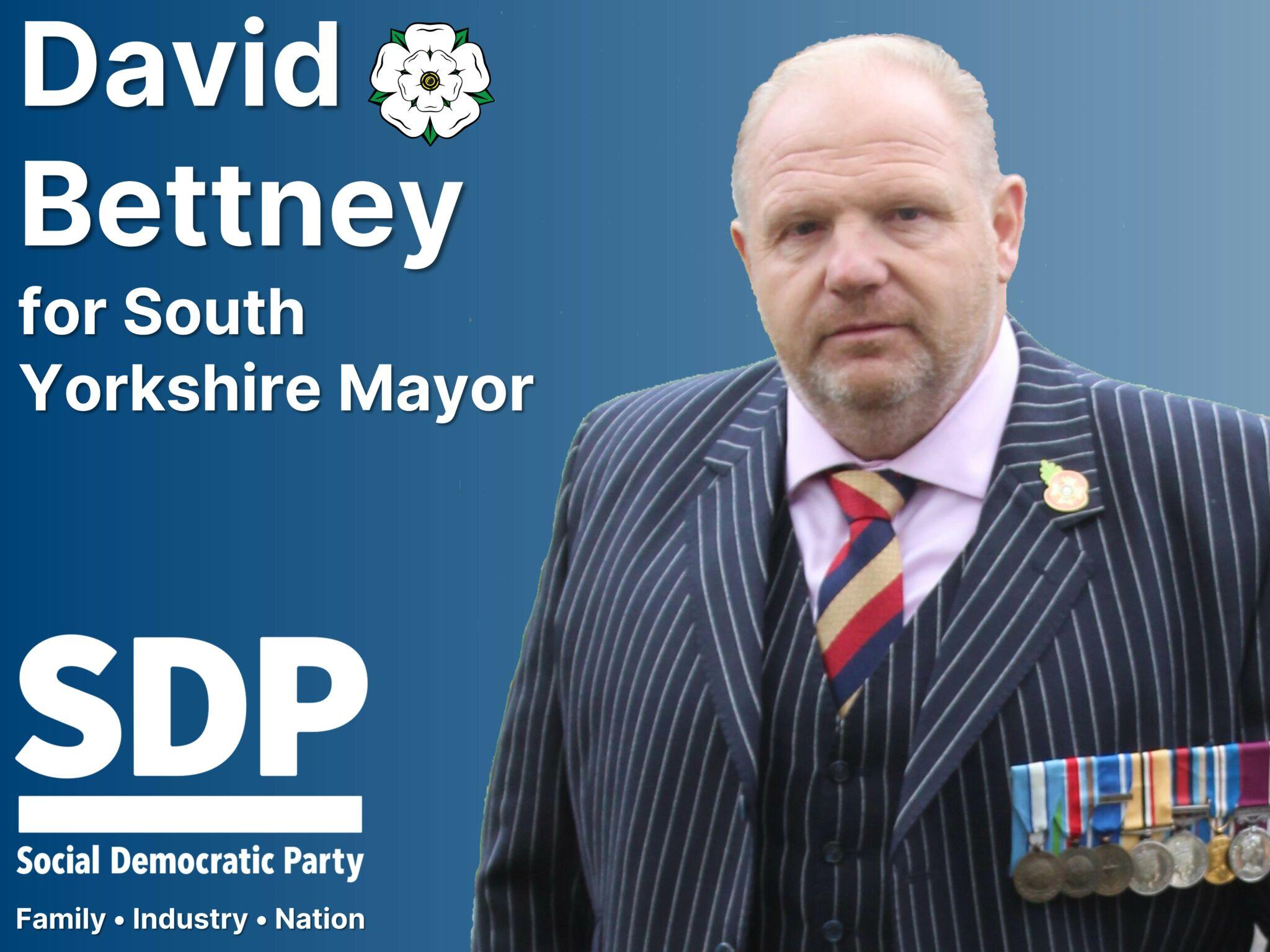 David Bettney announced as SDP candidate for South Yorkshire Mayor ...